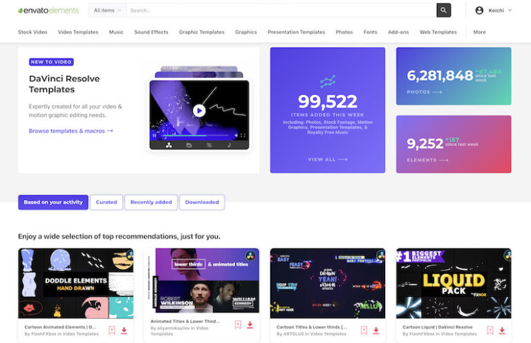 Envato Elements レビュー。DaVinci Resolve テンプレートめちゃ使える！ | デジクリ